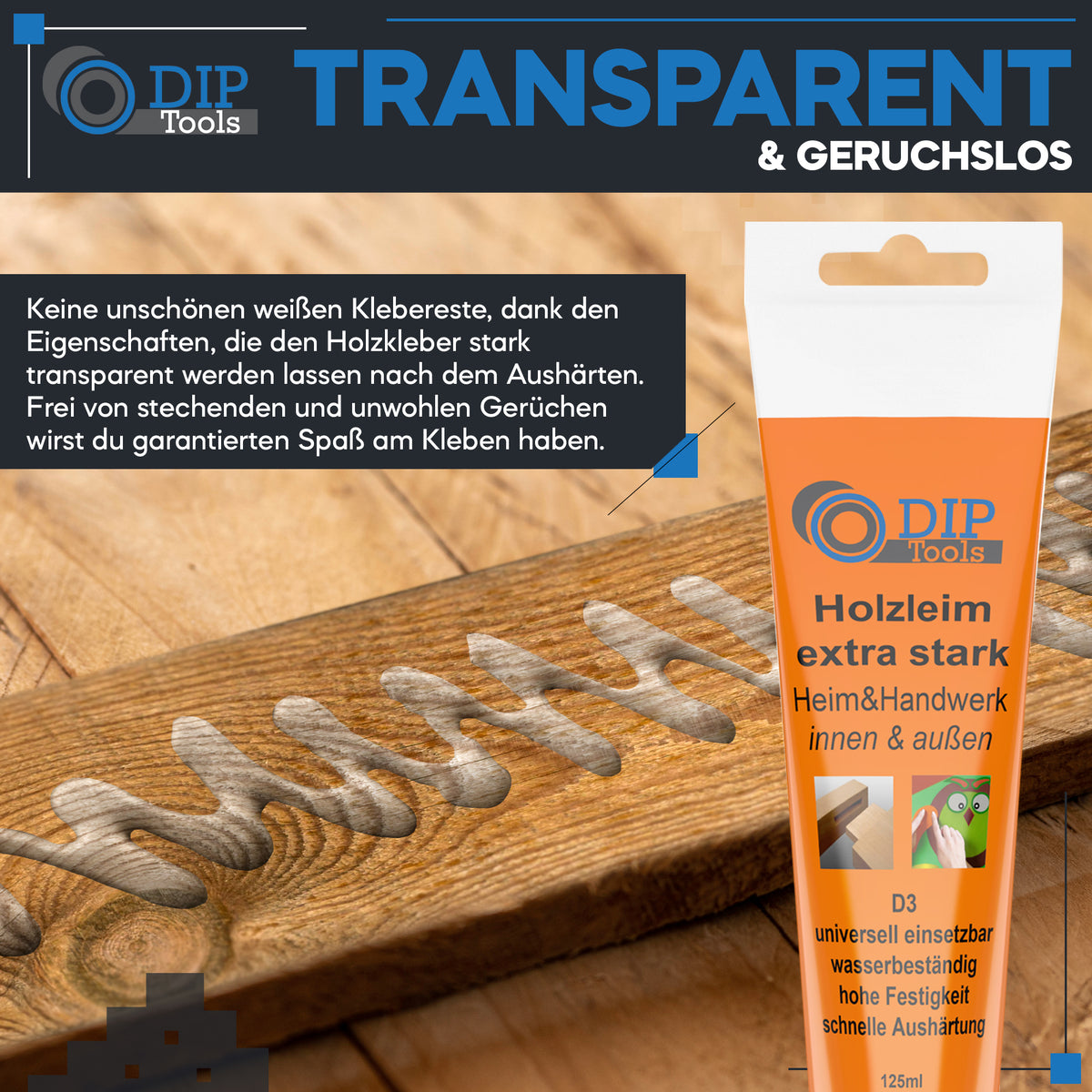 LEIMFIX Holzleim I transparent & schnelltrocknend - neu | DIP-Tools Shop